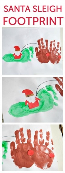 Santa Sleigh Craft Footprint