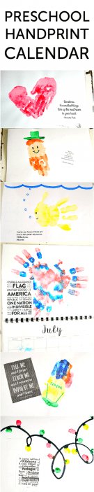 Handprint Calendar for Preschoolers