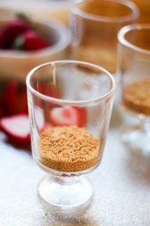 Graham Cracker and Strawberry Parfaits