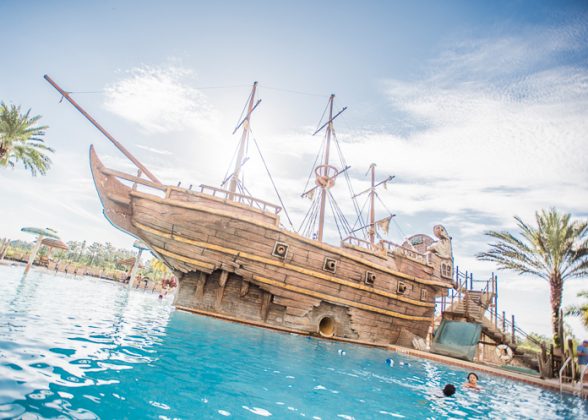 Our Favorite thing in Orlando was this Epic Hotel (with a Pirate Ship!)