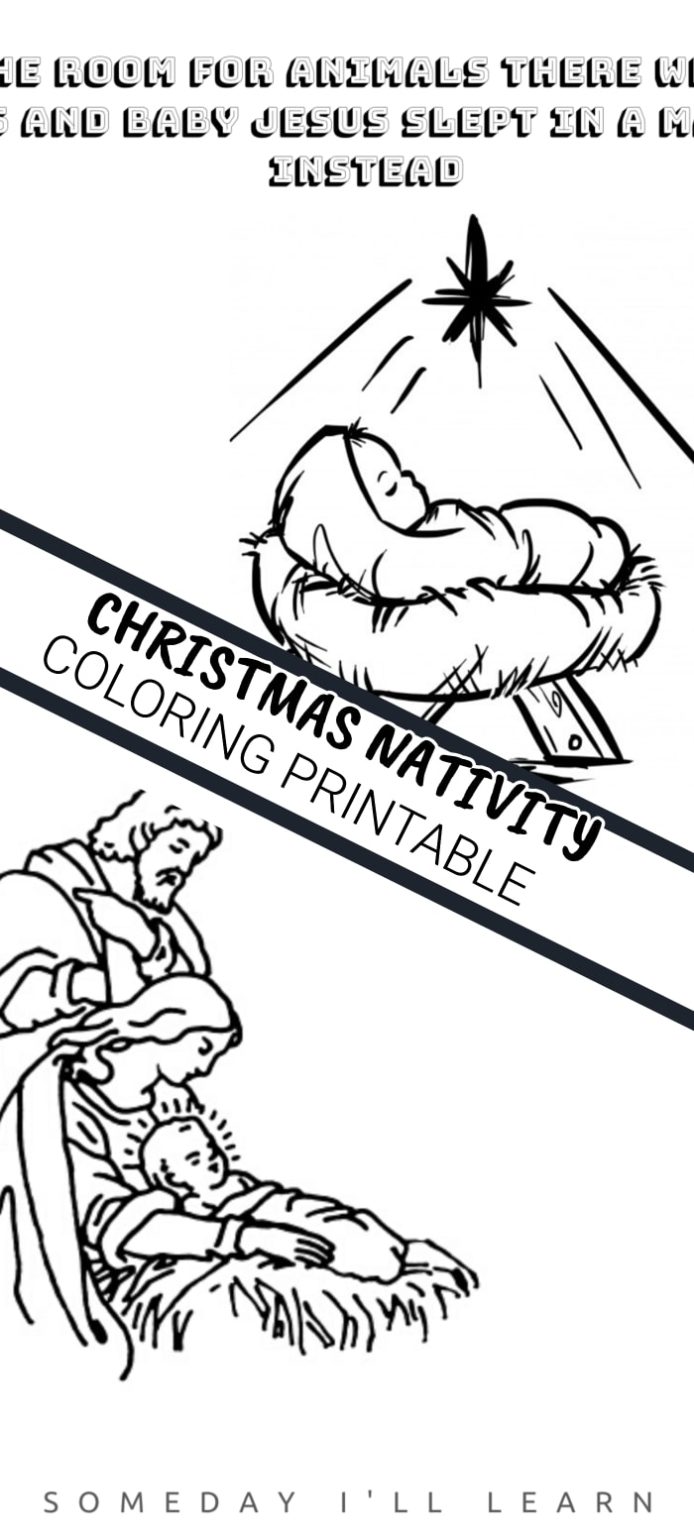 FREE Christmas Nativity Coloring Printable